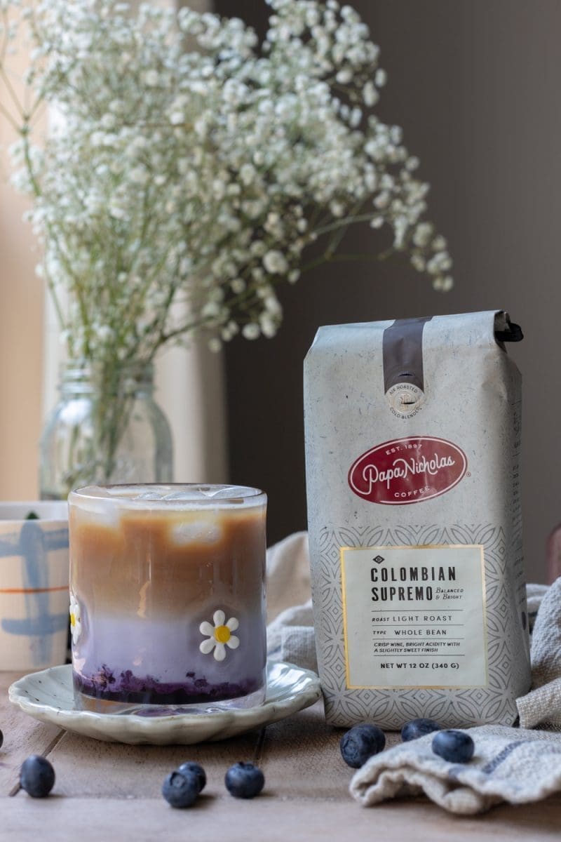 Iced Blueberry Latte | Fresh Bean Bakery